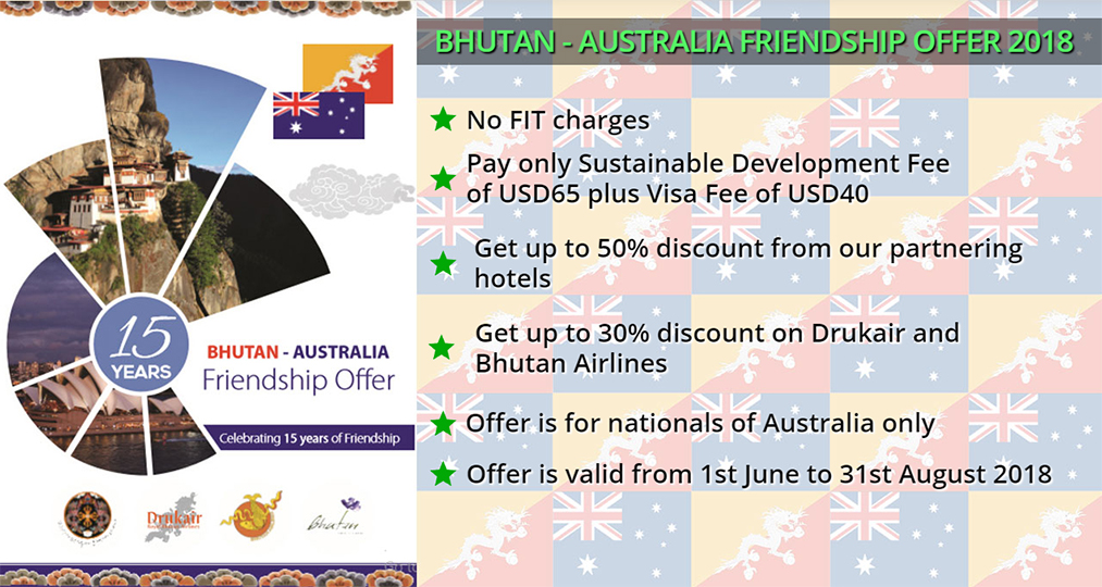 Bhutan-Australia-Friendship Offer 2018 | Bhutan Acorn Tours and Travel